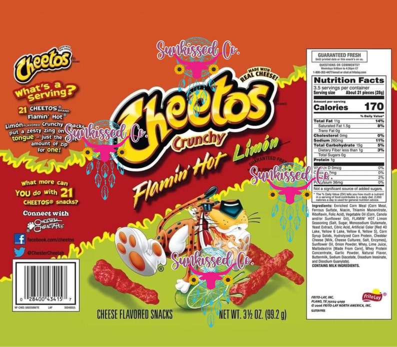 Hot Cheetos Limon PNG File - Etsy
