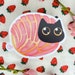 Black Cat Concha Sticker| Kawaii Pink| Laptop Stickers | Pan Dulce ...