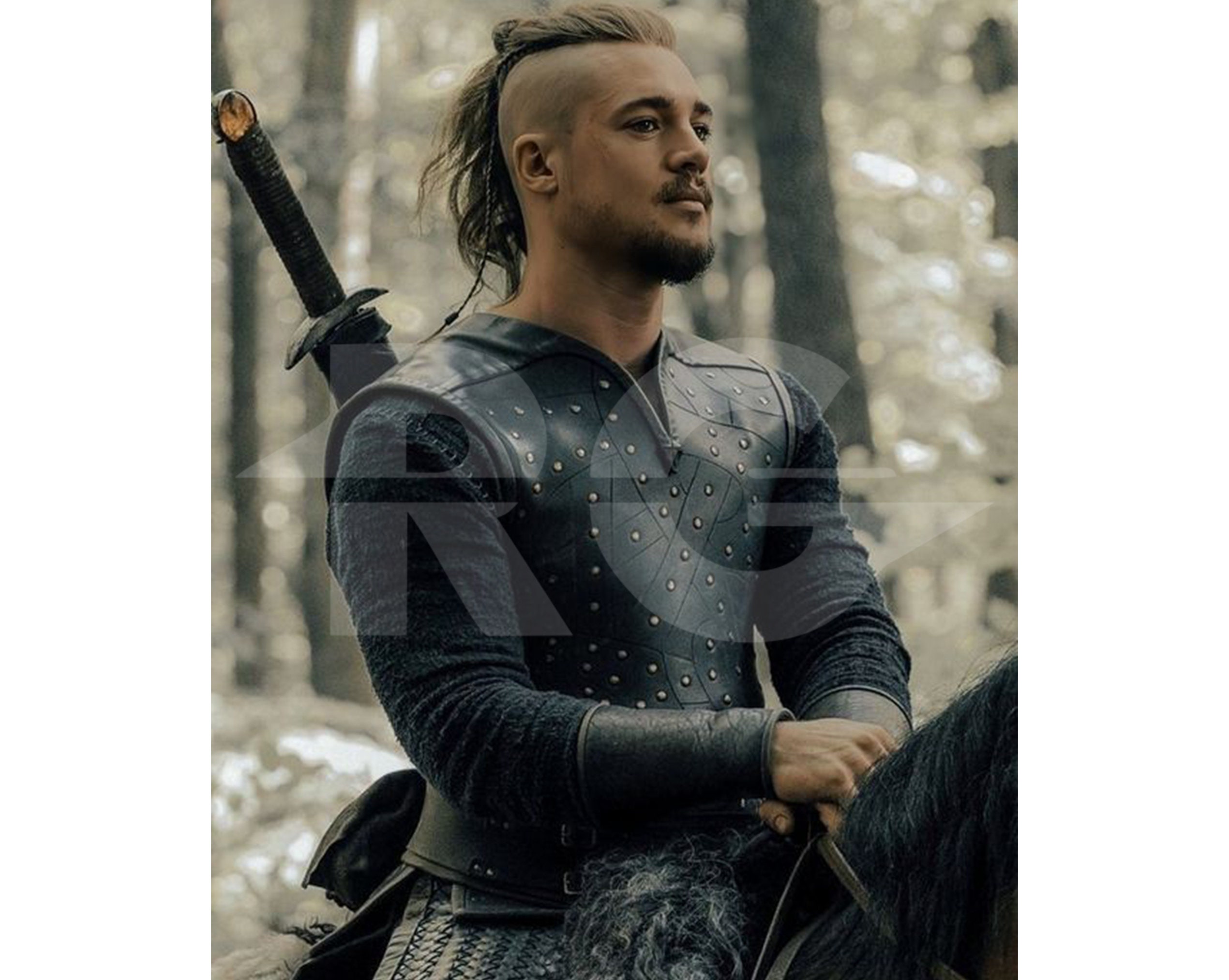 The Last Kingdom Uhtred Cosplay Costume Vest Genuine Black Leather Vest ...