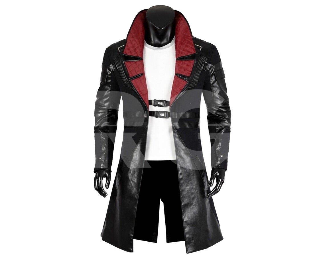 Solomon Reed Costume Black Leather Coat Cyberpunk 2077 Phantom Liberty ...