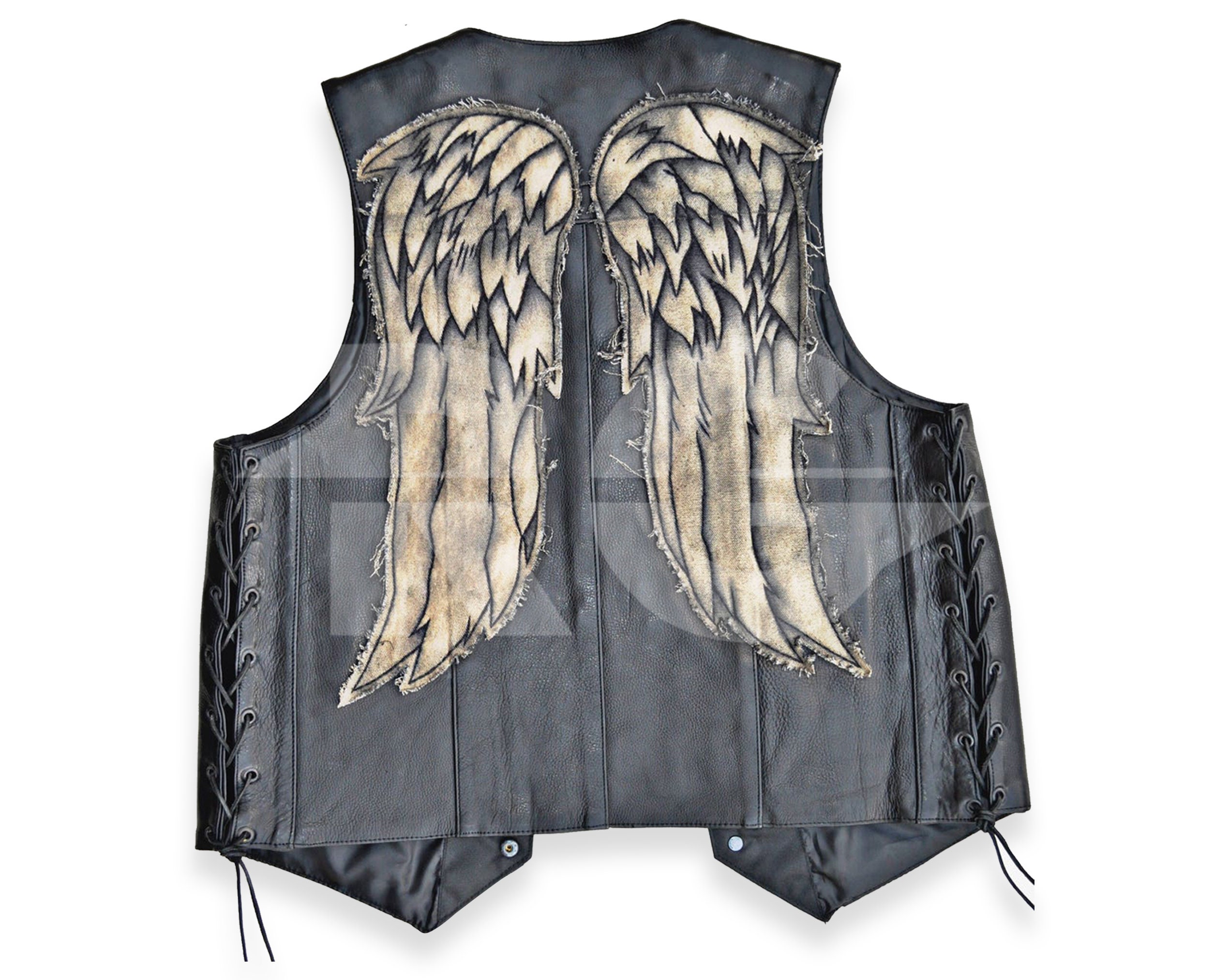 The Walking Dead Daryl Dixon Vest Handmade Acrylic Paint Wings Vest ...