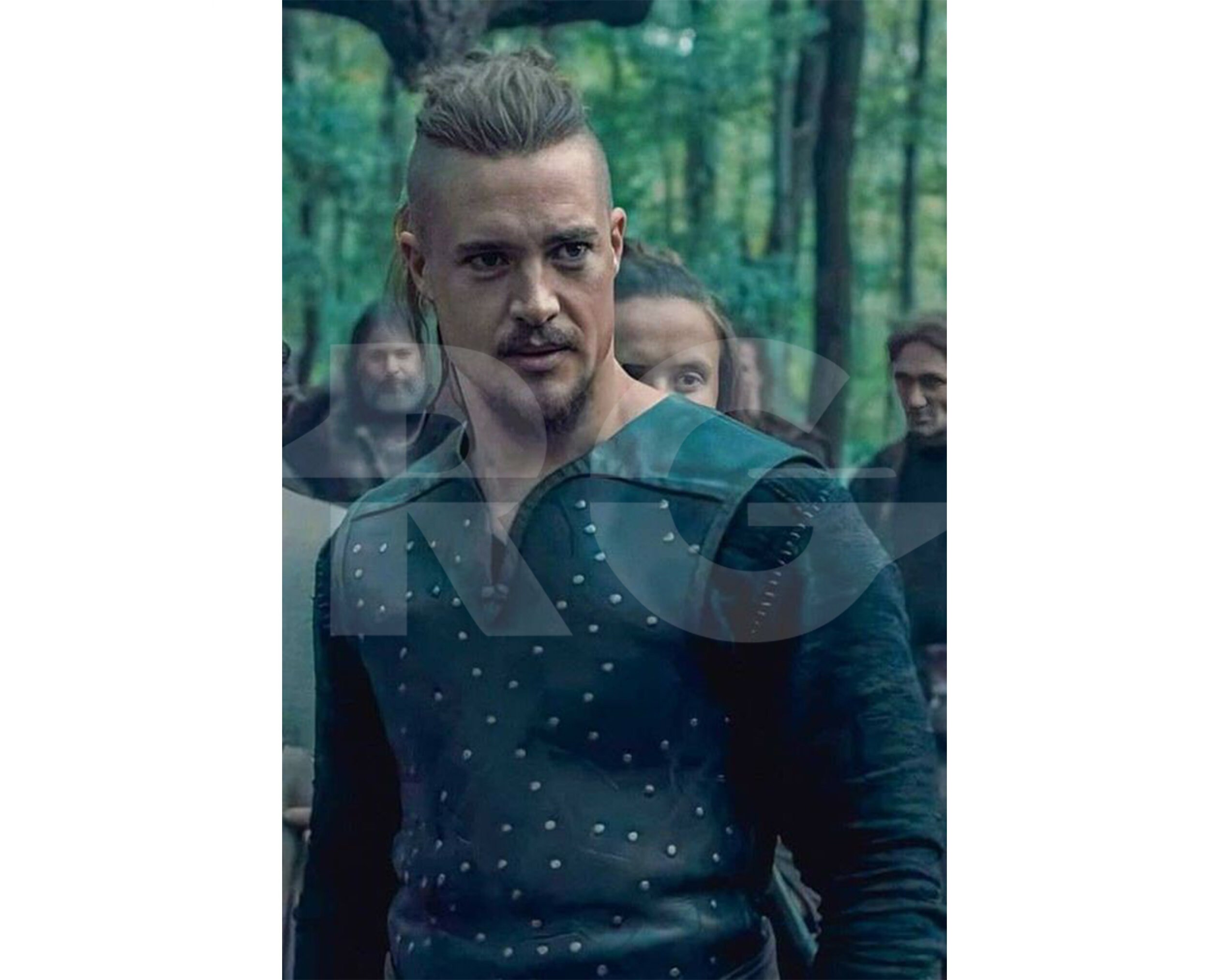 The Last Kingdom Uhtred Cosplay Costume Vest Genuine Black Leather Vest ...