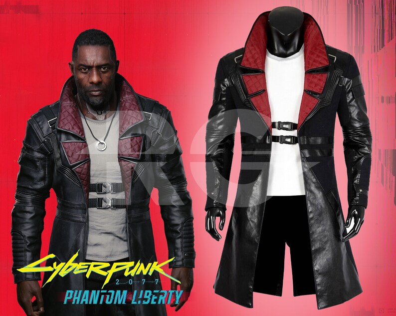 Solomon Reed Costume Black Leather Coat Cyberpunk 2077 Phantom Liberty ...