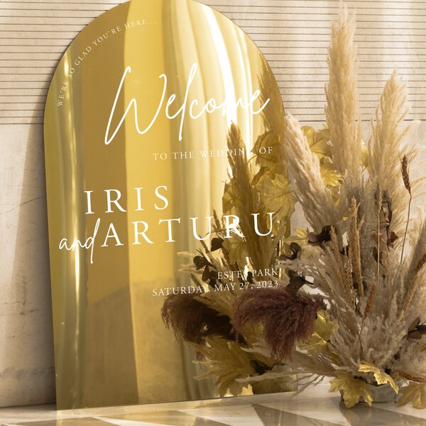 Gold Welcome Sign Wedding - Etsy