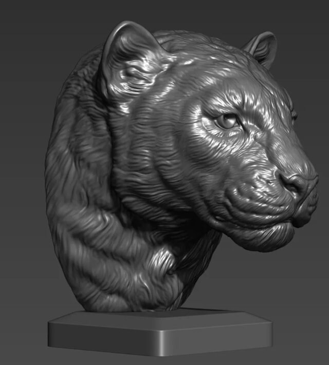Panther Head Bust 3D Printed Model - Etsy