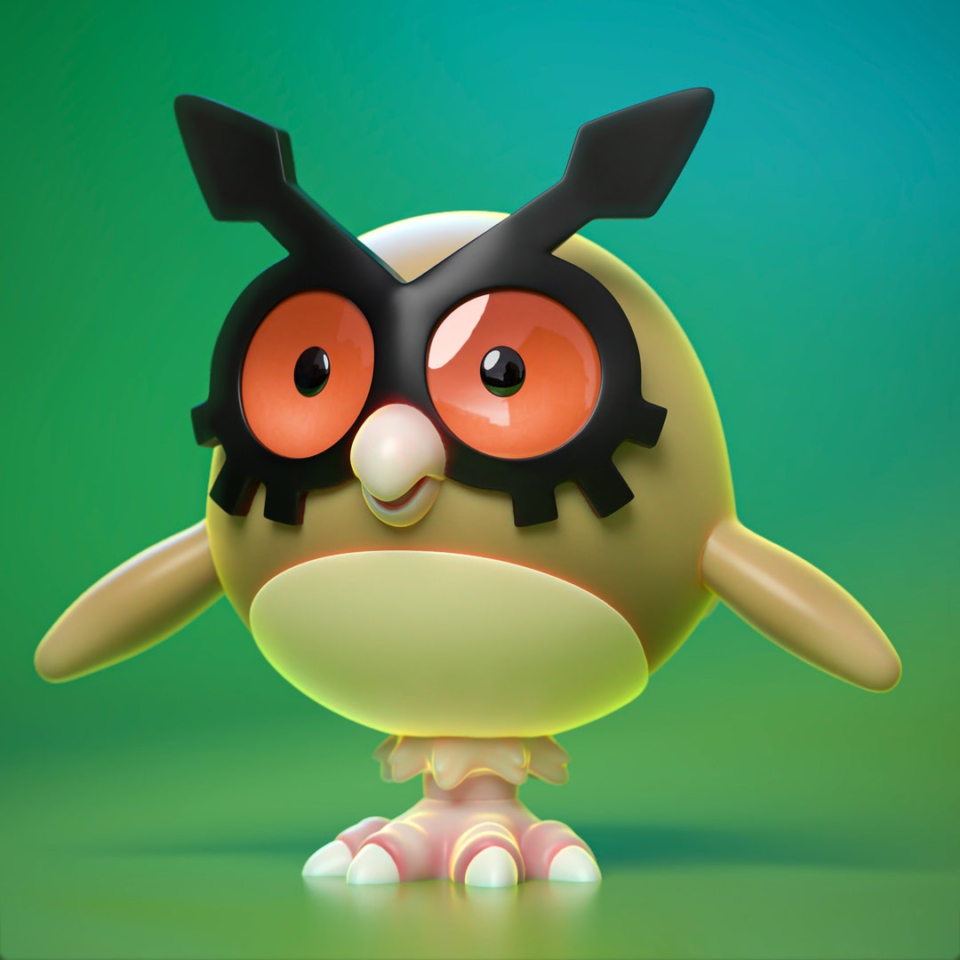 Hoothoot Evolution Line 3d Print - Etsy