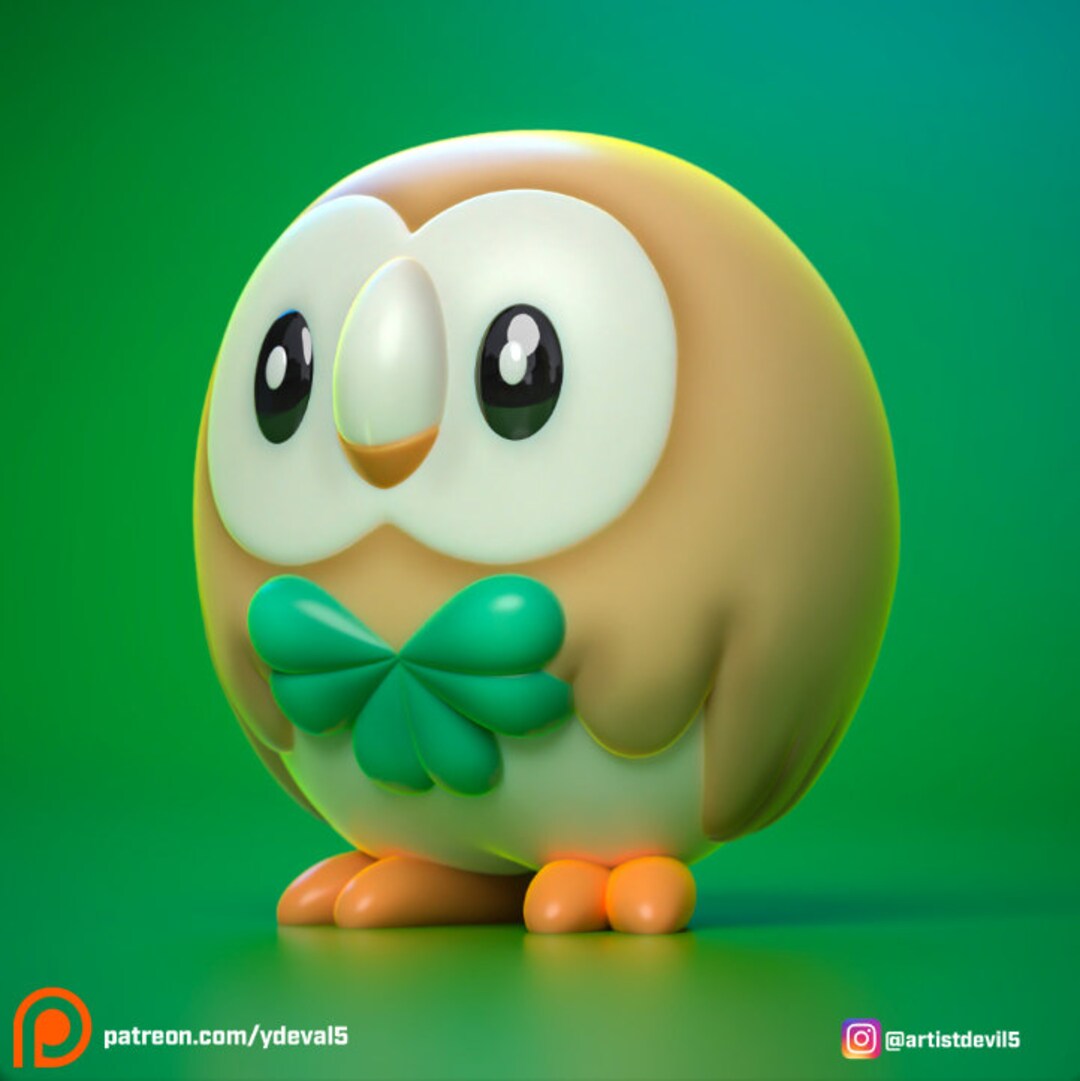Rowlet 3D Print - Etsy