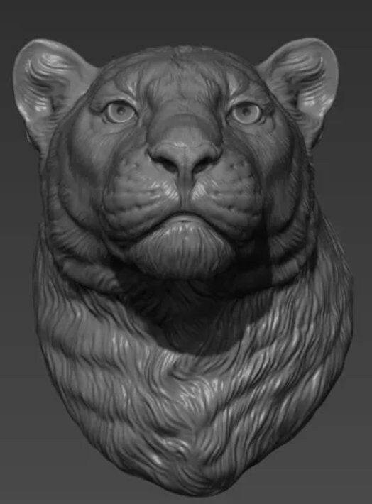 Panther Head Bust 3D Printed Model - Etsy