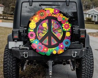 Peace Sign Tire Cover - Etsy