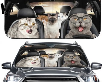 Windshield Sun Shade Cat - Etsy