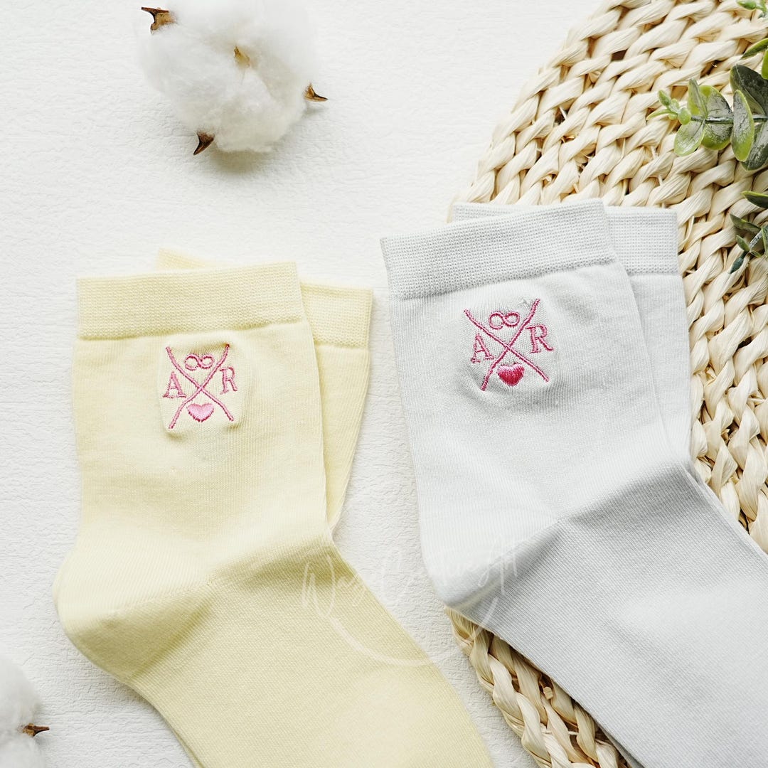 Personalized Couple Socks, Embroidered Socks, Socks With Initials ...