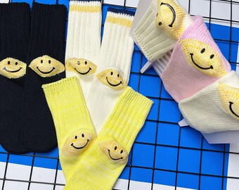 Smiley Face Socks - Etsy