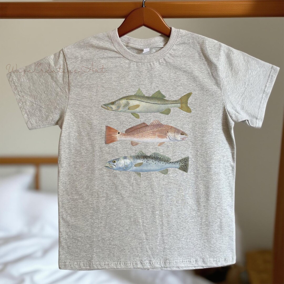 Vintage Fish Kids Shirt, Fish Themed Baby Outfit, Kids Fishing Shirt ...