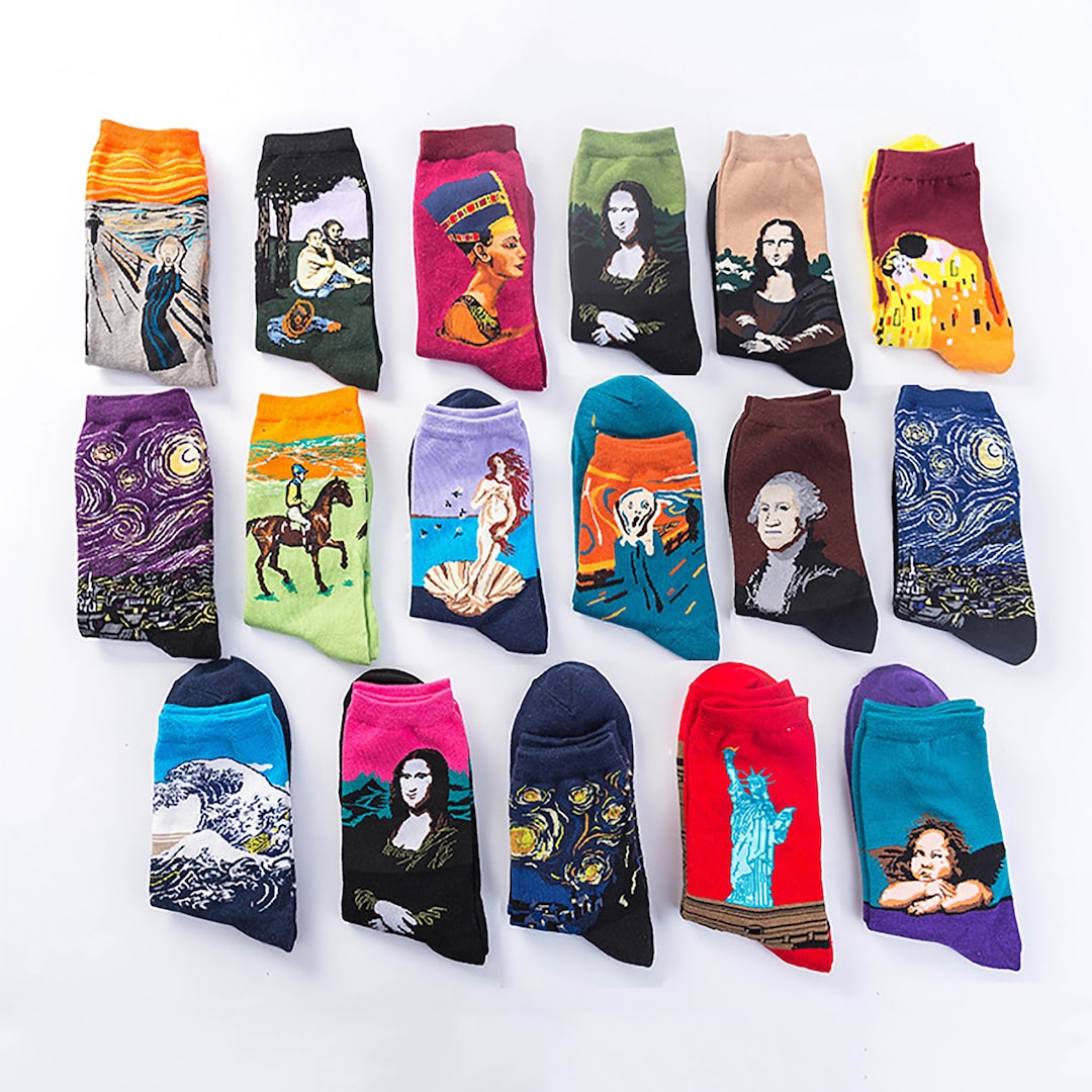 Original Museum Art Socks,art Designs Socks,van Gogh Art Sock,funny ...