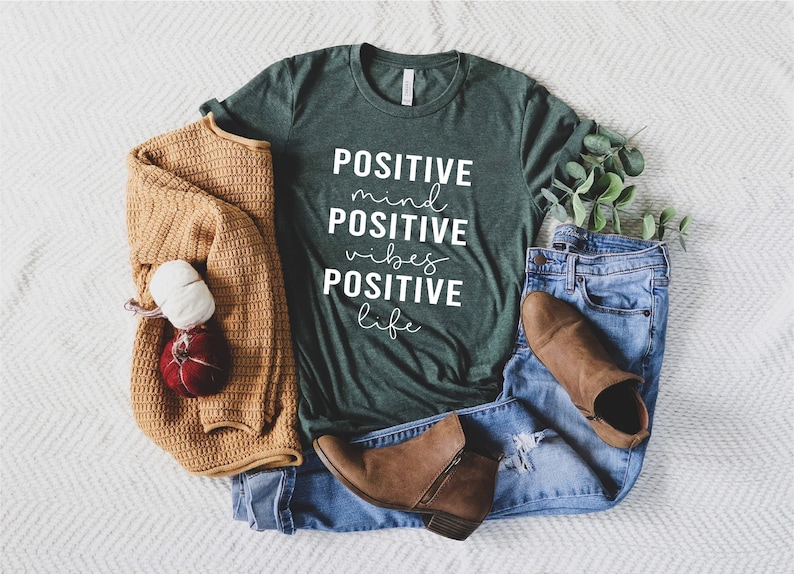 Positive Mind Positive Vibes Positive Life Graphic Shirt ,positive ...