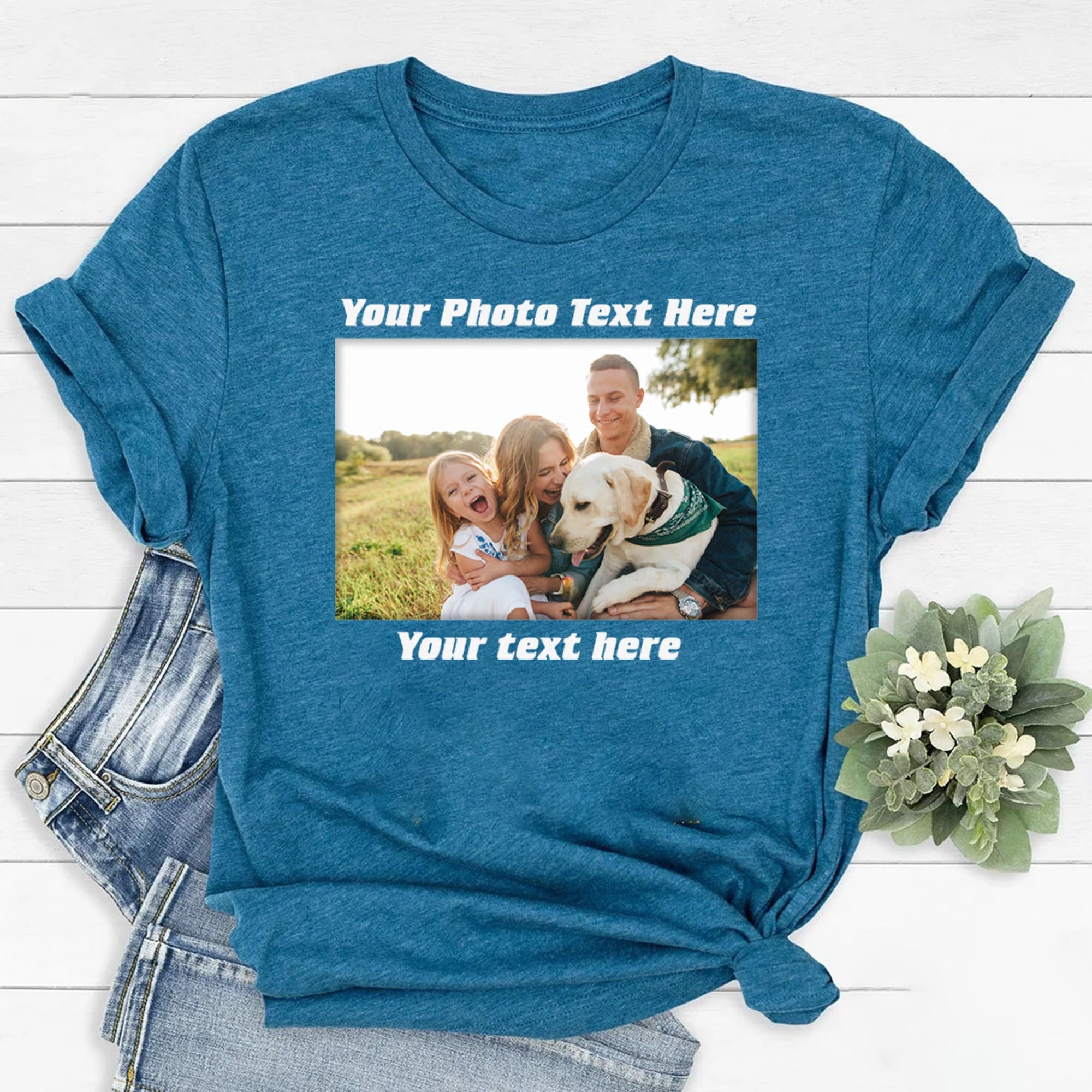 Your Photo Shirt T-shirt Picture T-shirt Photo Custom - Etsy