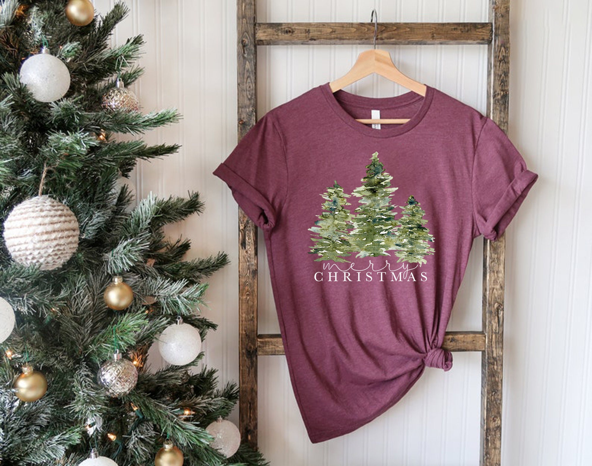 Christmas Trees Shirt, Christmas Shirts for Women, Christmas Tee ...