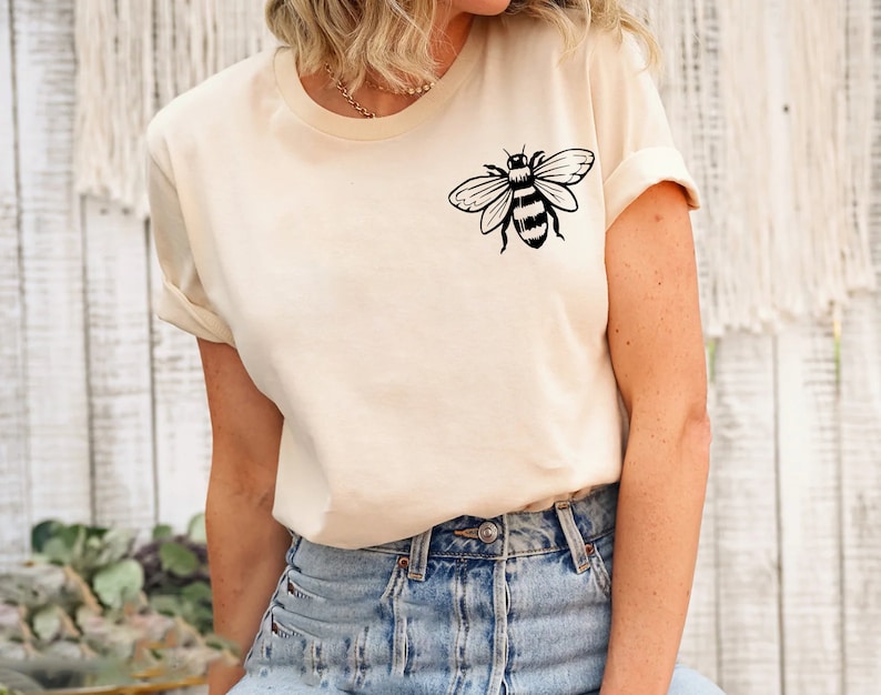 Bee T-shirt Beekeeper Shirt Pocket Bee Shirt Insect Shirts - Etsy