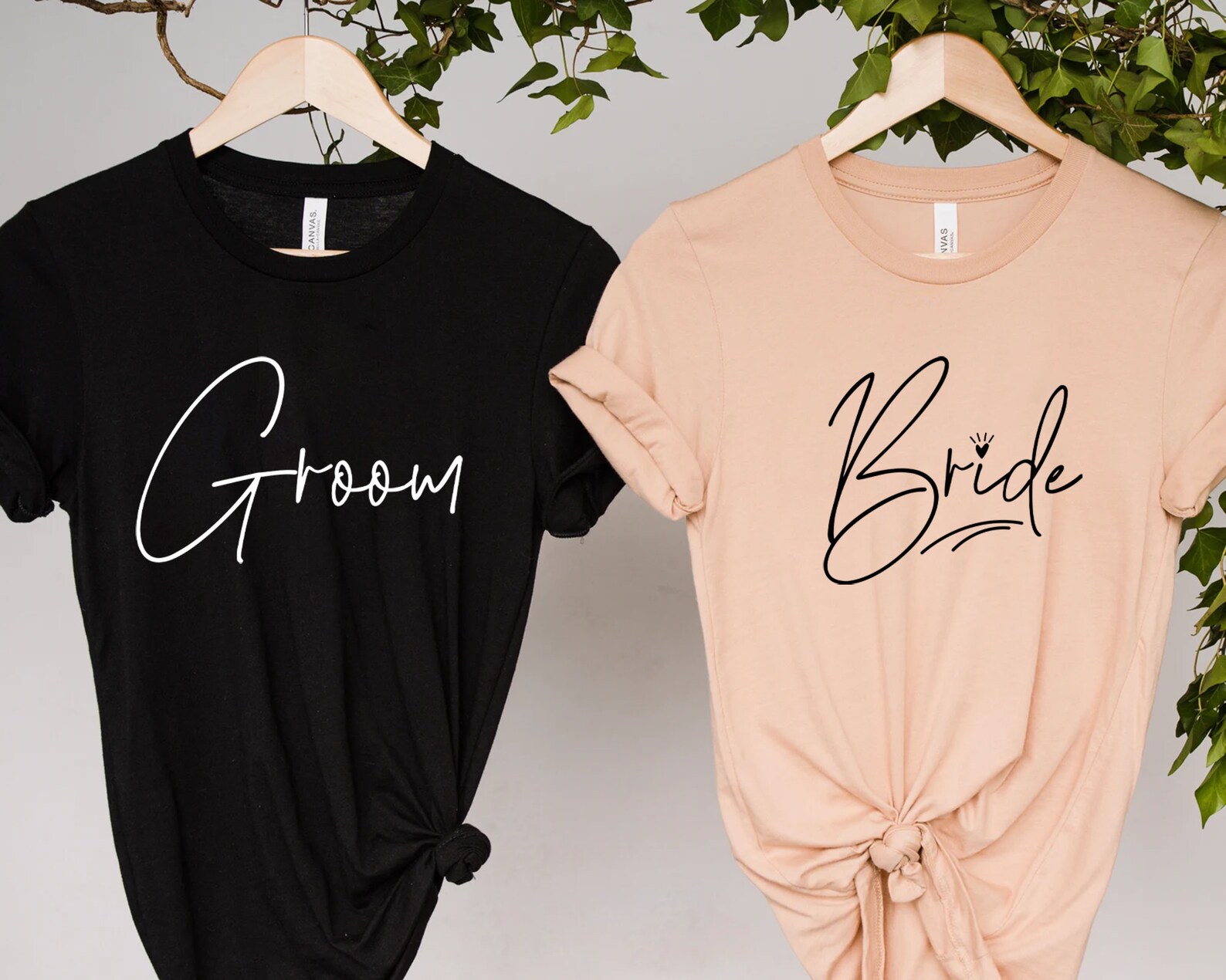 Bride and Groom Shirts, Bride and Groom Tees, Bride Groom Set, Cute Set ...