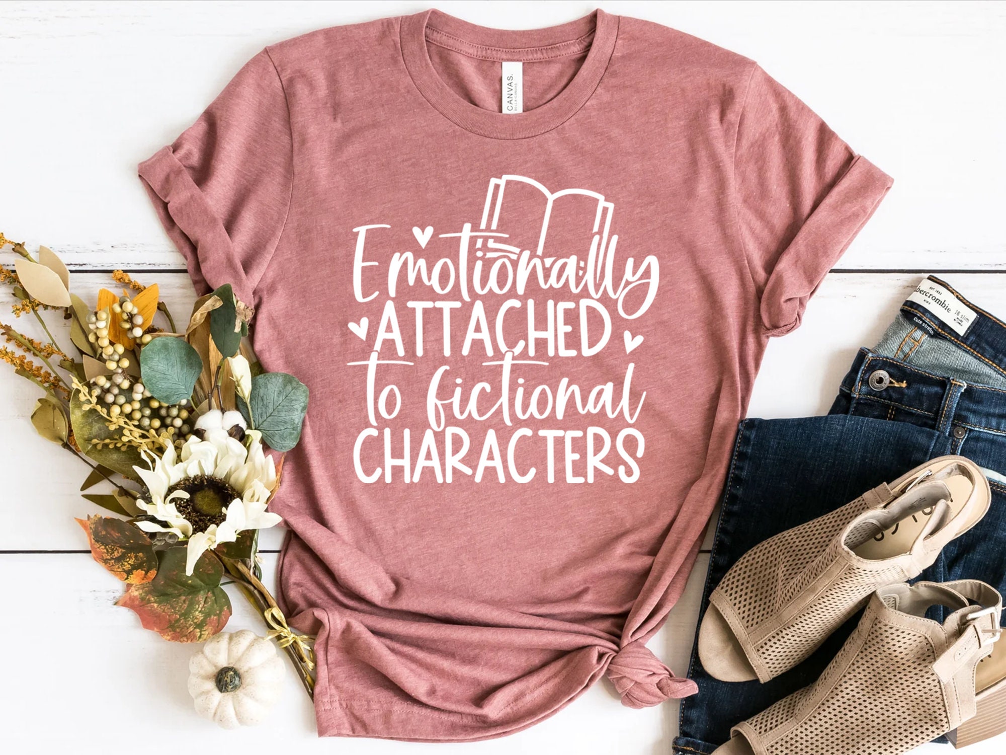 Emotionally Attached to Fictional Characters Sweatshirt, Book Lover T ...