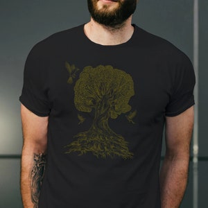 Tree Shirt,gnarled Tree T-shirt Men's Graphic Tee,tree of Life,for Men ...