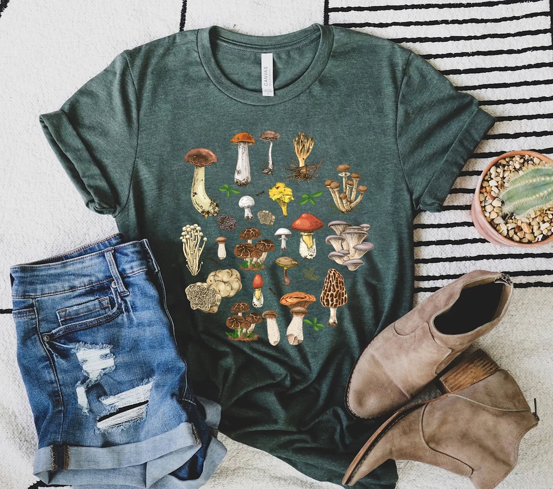 Aesthetic Mushroom Shirt, Magic Mushroom Shirt, Botanical Shirt ...
