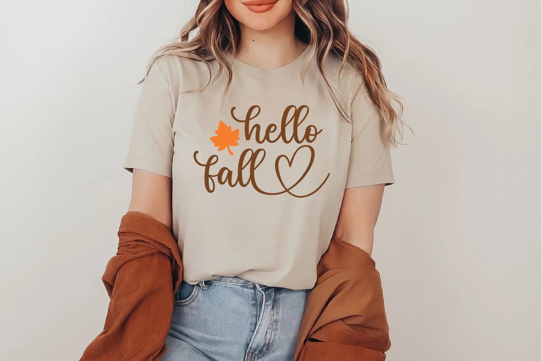 Fall Shirts, Hello Fall Shirt, Thanksgiving Tee, Cute Fall Shirts, Fall ...