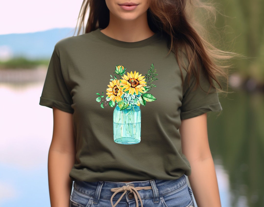 Sunflower - Sunflower Shirt, Floral Tee Shirt, Flower Shirt,garden ...