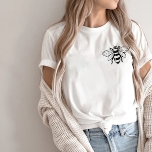 Bee T-shirt, Beekeeper Shirt, Pocket Bee Shirt, Insect Shirts, Earth ...