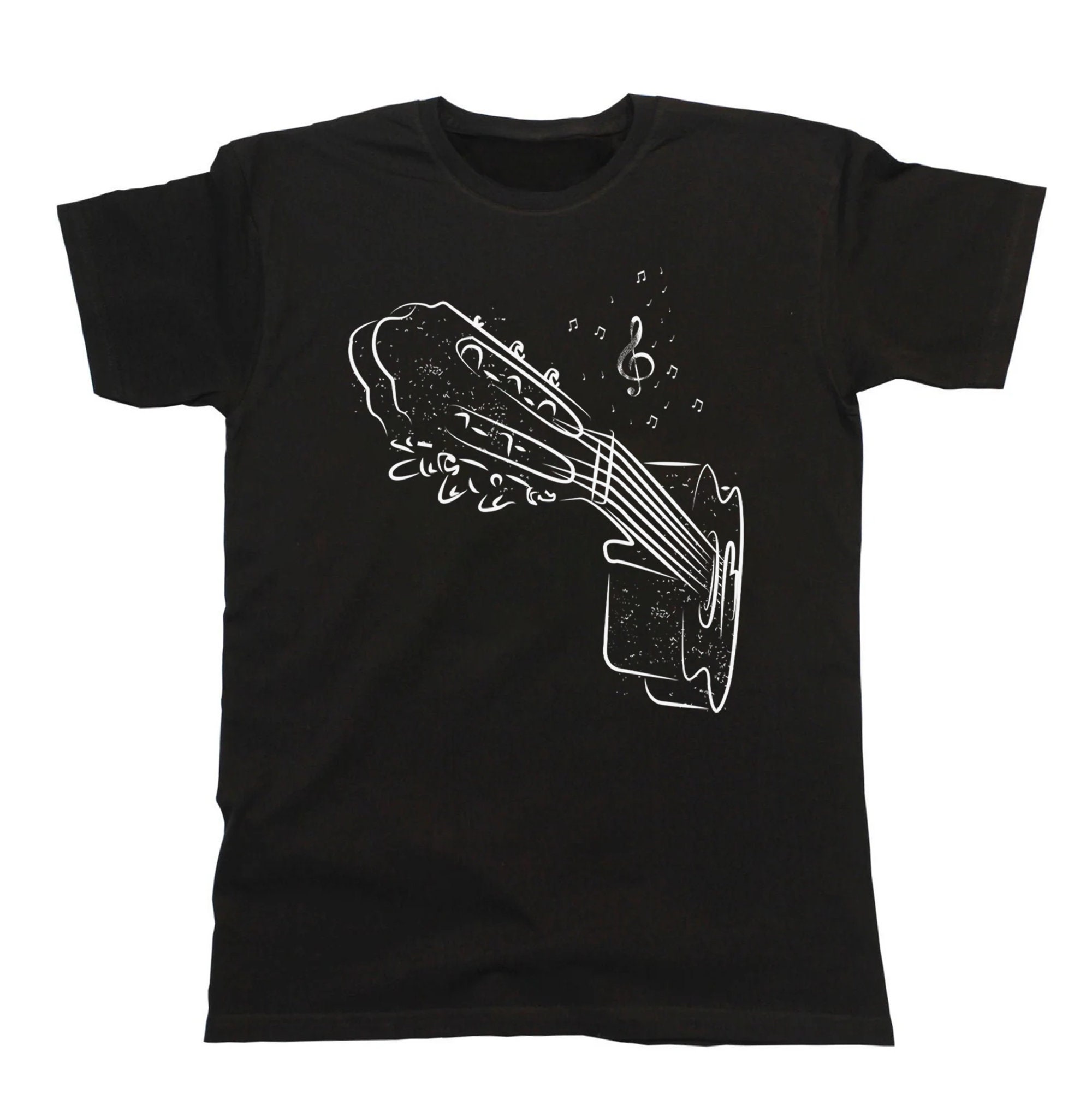 Acoustic Guitar T-shirt, Musician Tee, Guitar Player Gift for Men, Cool ...