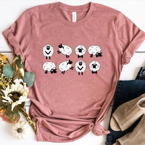 Sheep T-shirt, Cute Sheeps Shirt, Funny Sheep Kid Shirt, Farm Animal ...