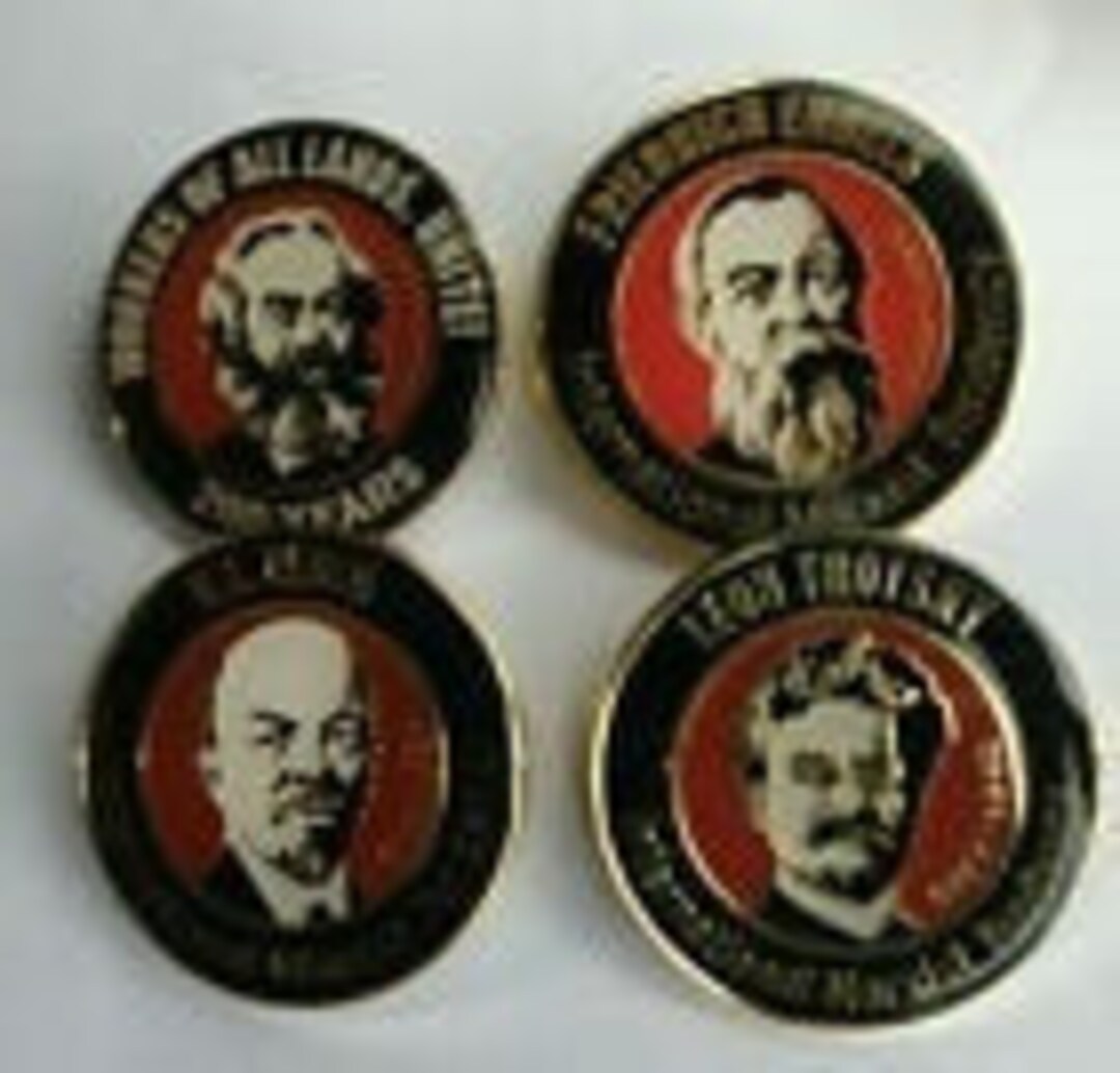 Marx, Engels, Lenin Trotsky 30mm Enamel Pin Badges - Etsy