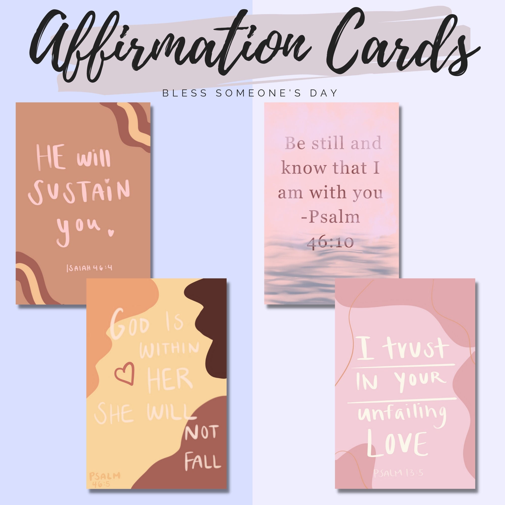 Bible Scripture Affirmation Cards - Downloadable and Printable 4x6 ...