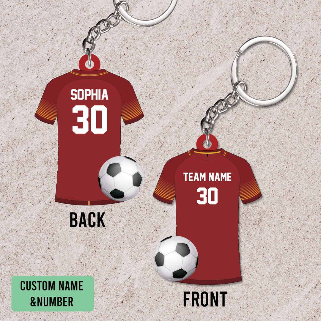 Soccer Jersey Keychain Soccer Player Gift Soccer Lover - Etsy