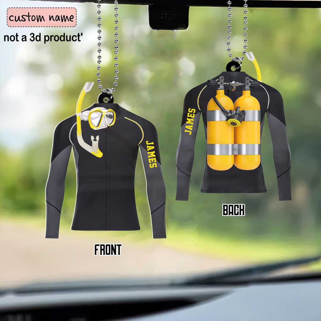 Scuba Diving Gear Car Ornament Custom Scuba Diving 2D Car - Etsy