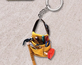 Welder Keychain Wood Keychain Custom Keychain Gift for Him - Etsy