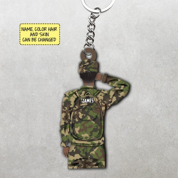 Army Keychain - Etsy