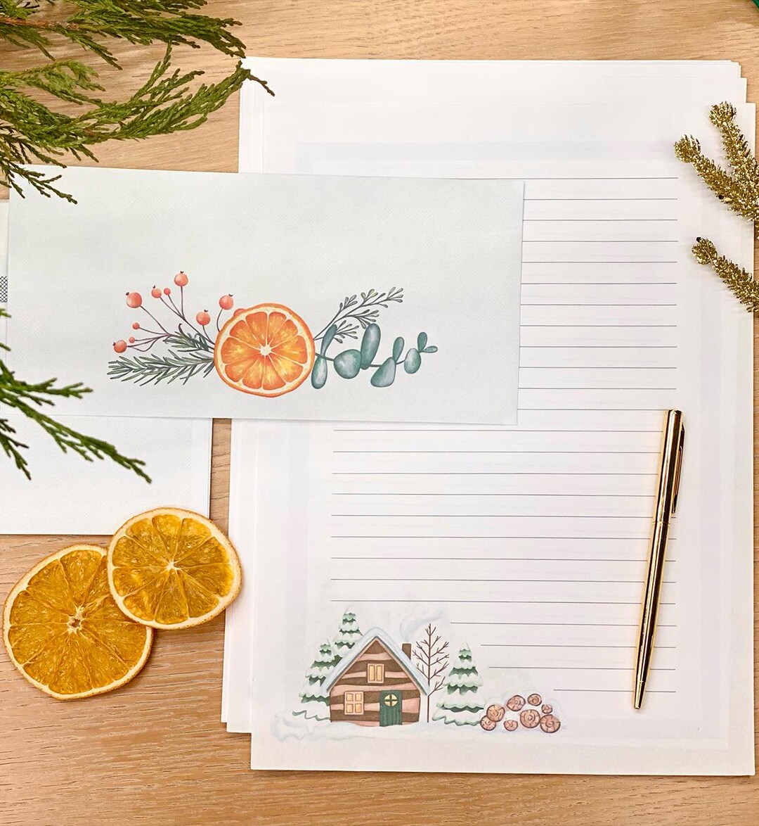 Winter Letter Writing Set | Illustrated Letter Set | Winter Stationery ...