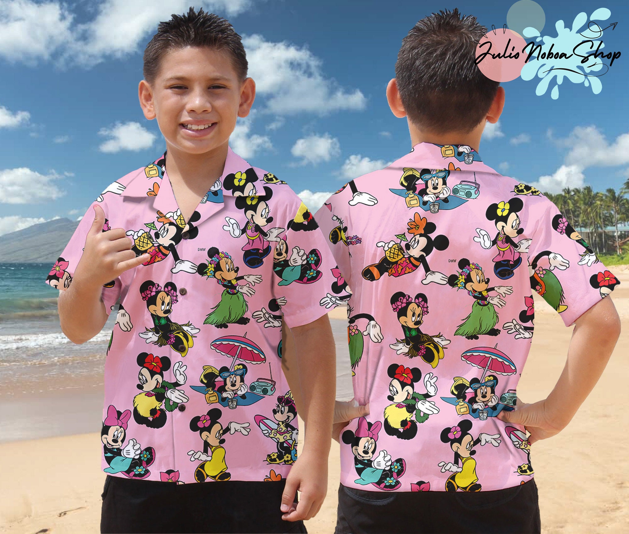 Minnie Mouse Hawaiian Shirt, Minnie Aloha Shirt, Disney Hawaiian Shirt ...