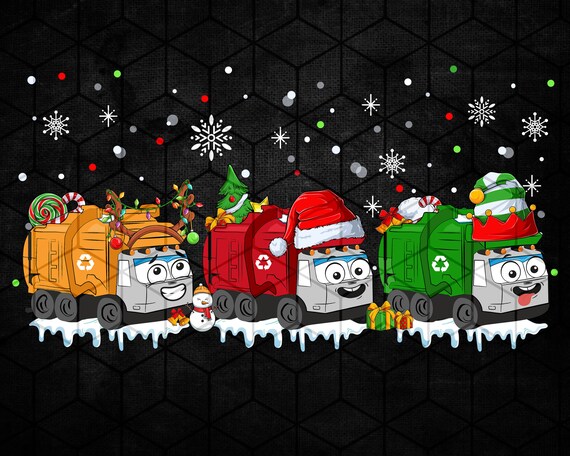 Christmas Garbage Truck Png Merry Christmas Trash Truck - Etsy