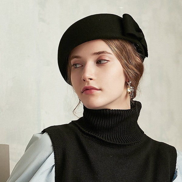 Black Oversized Beret - Etsy