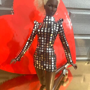 Shiny Silver Dress for Fashion Royalty Dolls integrity Doll Outfit - Etsy