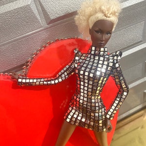 Shiny Silver Dress for Fashion Royalty Dolls integrity Doll Outfit - Etsy