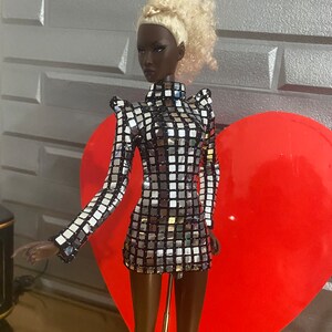 Shiny Silver Dress for Fashion Royalty Dolls integrity Doll Outfit - Etsy