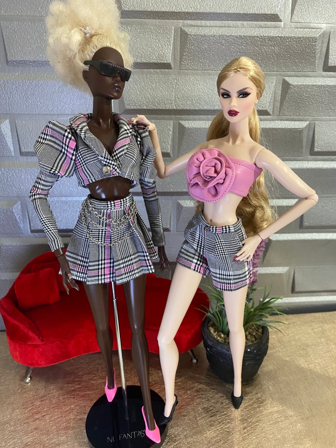 Two Sets for Fashion Royalty & Nuface Dolls-doll Skirt Top - Etsy