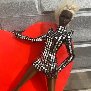 Shiny Silver Dress for Fashion Royalty Dolls integrity Doll Outfit - Etsy