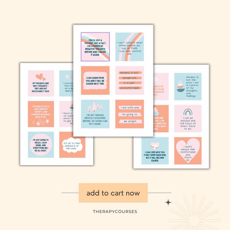 Anxiety Coping Statements - 32 Coping Cards Pdf, Coping Cards Anxiety ...
