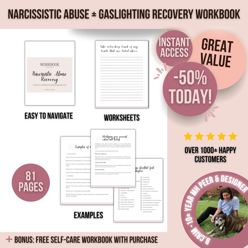 Narcissistic Abuse Gaslighting Recovery Workbook PDF Disarm Your ...