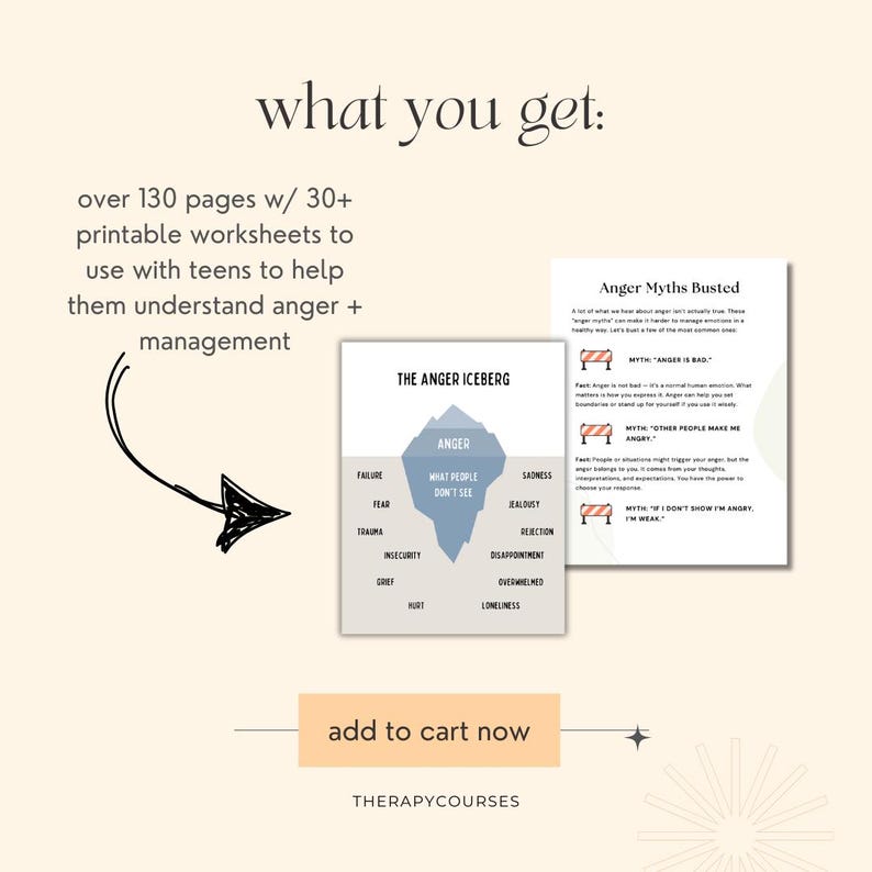 Anger Management Worksheets for Teens: Therapy Exercises & Activities ...