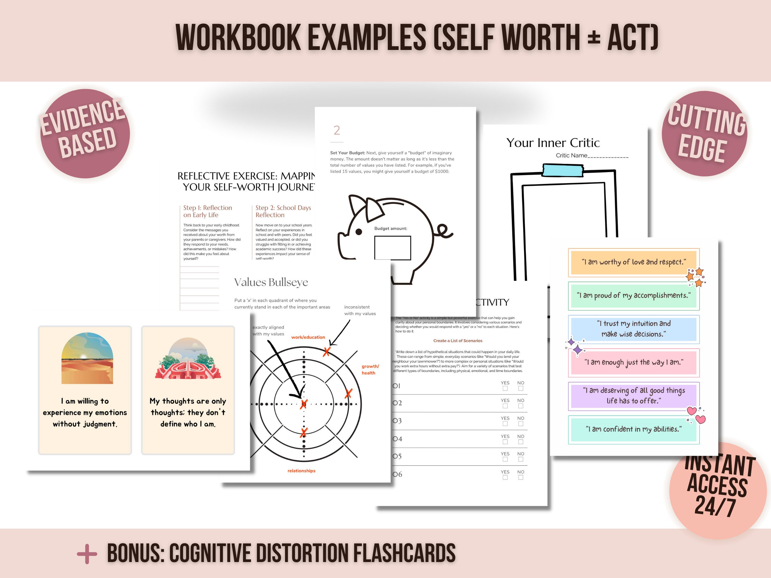 700 Anxiety Worksheets Mega Bundle, Anxiety Workbook, CBT, DBT, Therapy ...